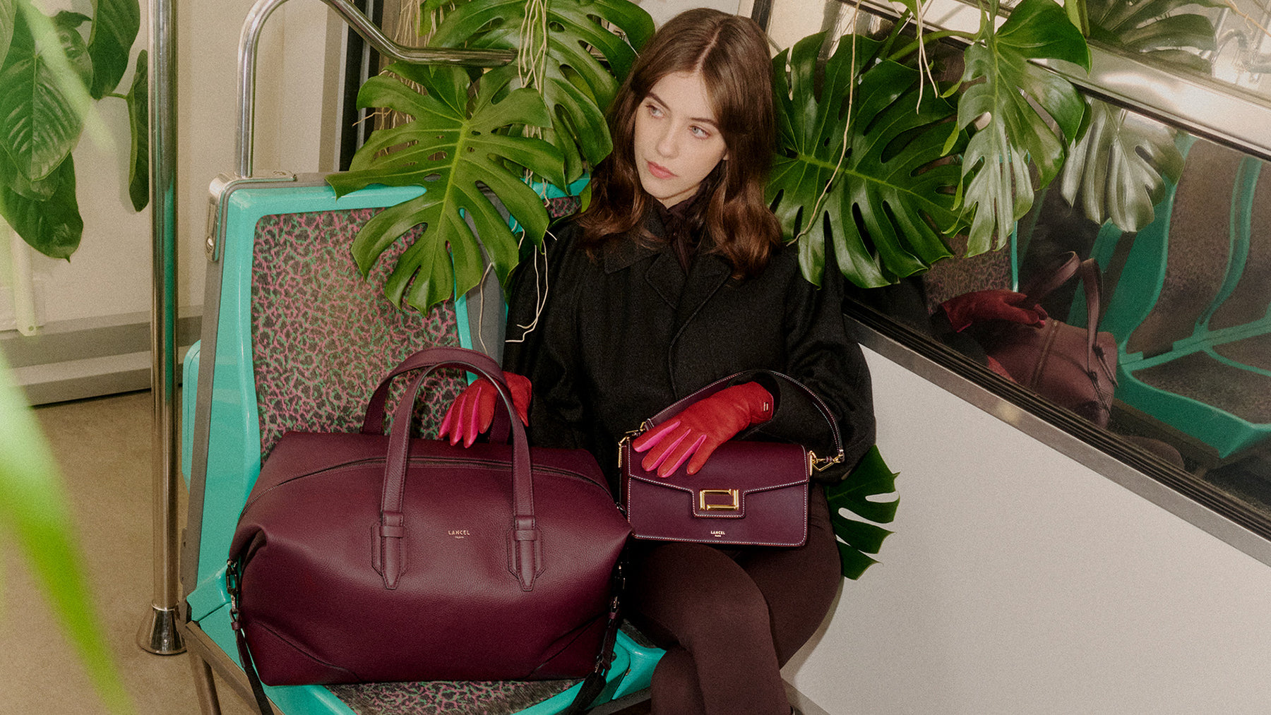 Sacs Bordeaux et Cassis LANCEL : pochettes, sacs à main & sacs seau ...